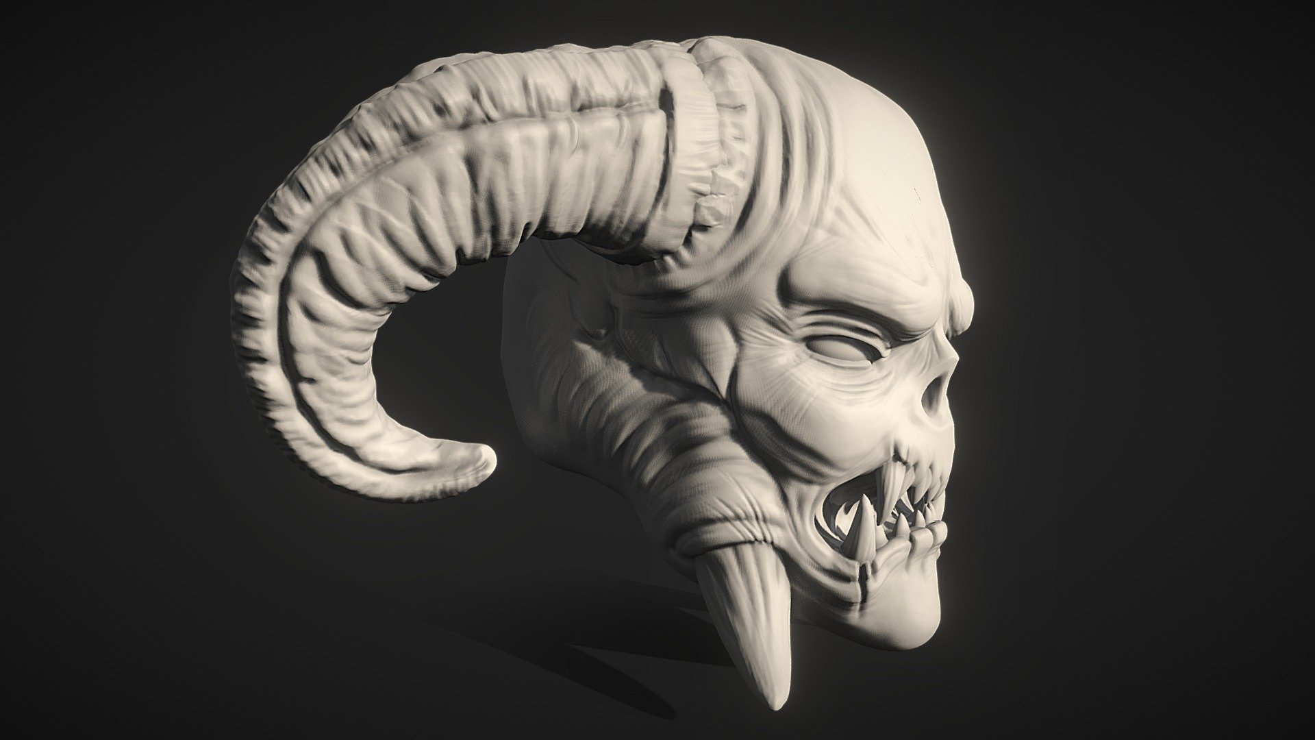 Demon Head Figure Sculpt 2 - 3D model by Alexandria Maharaj ...