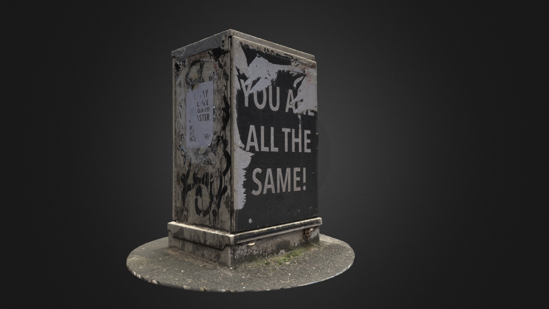 Traffic Signal Box with Graffiti - Download Free 3D model by craggle ...