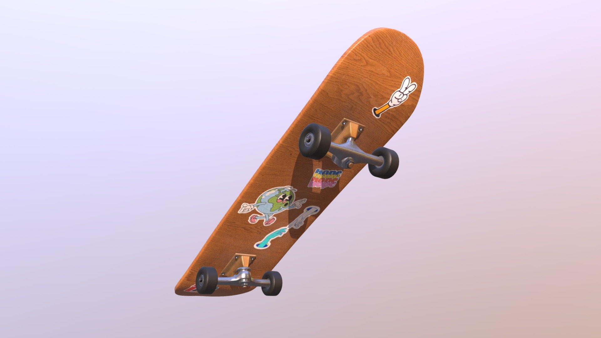 Summer's Skateboard - 3D model by n1kki526 [318c4b4] - Sketchfab
