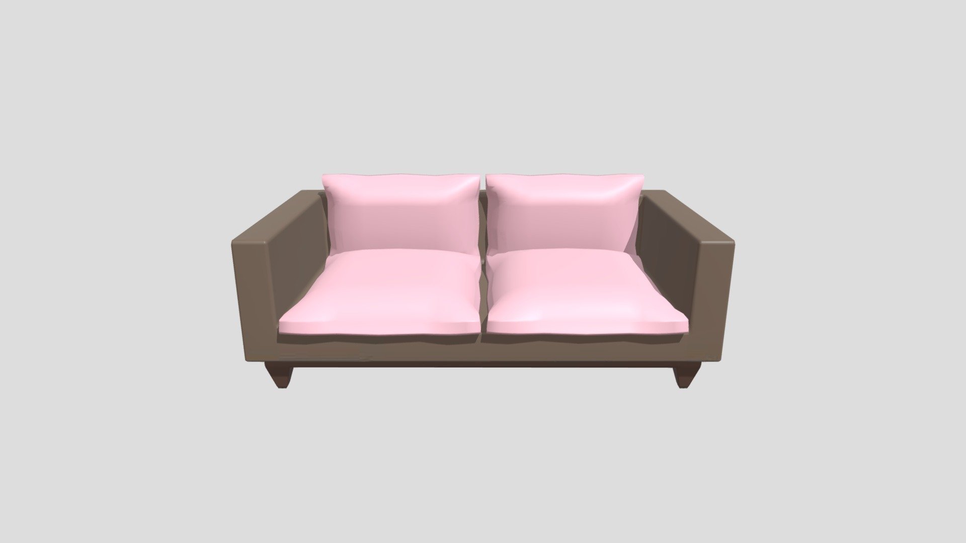 Pink Sofa - 3D model by MarenSofie [318db83] - Sketchfab