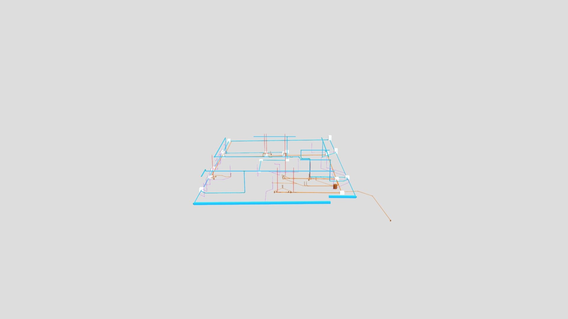 Projeto de Esgoto e Pluvial - Casa da Mulher - 3D model by Nikson.Vidal ...