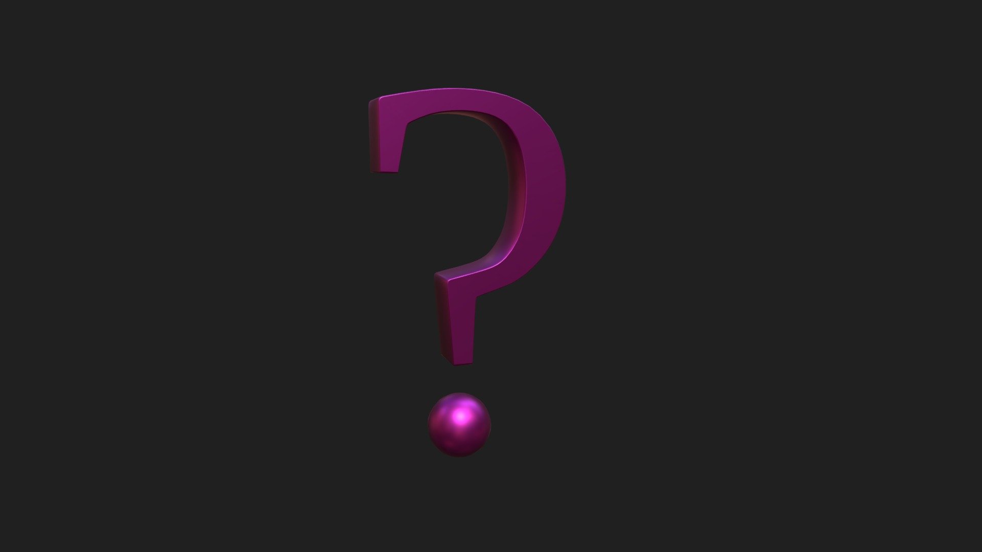 Question Mark ? - 3D model by dlexat [318f691] - Sketchfab