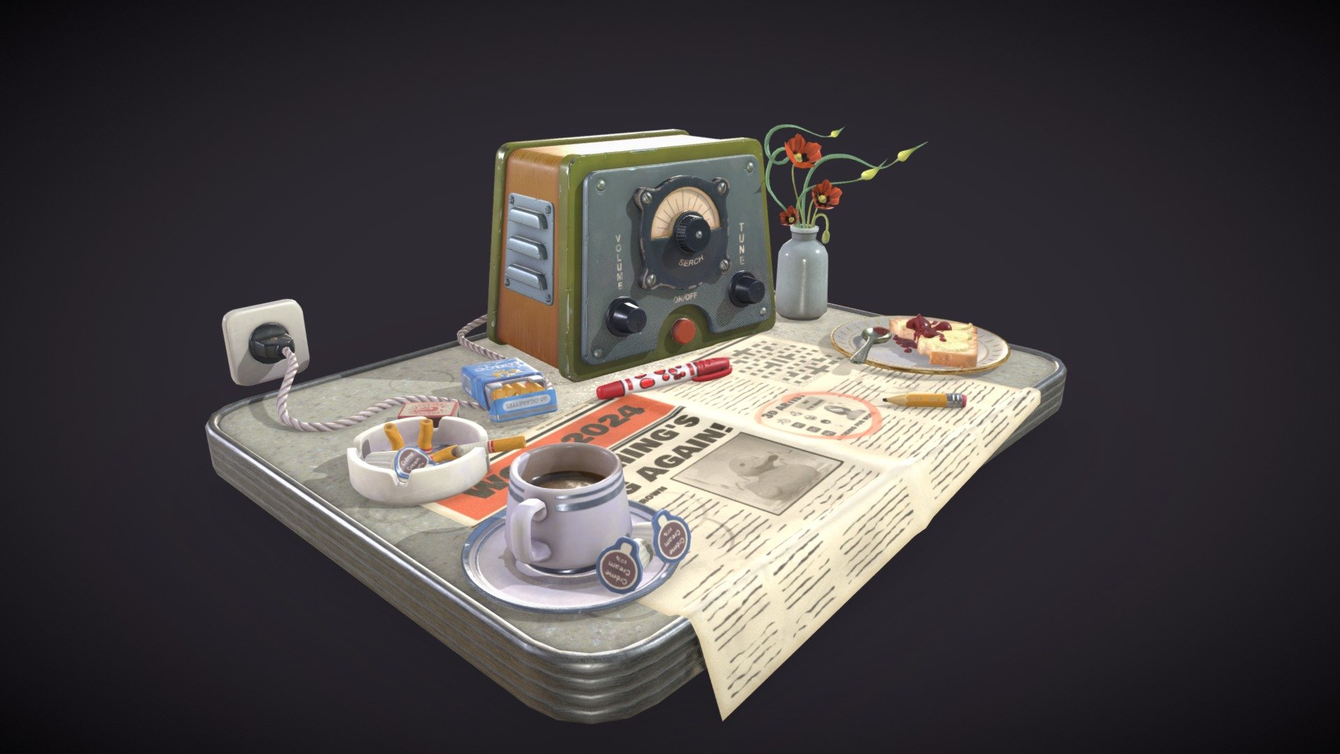 Stylized Radio - 3D model by skalopendra [3190392] - Sketchfab