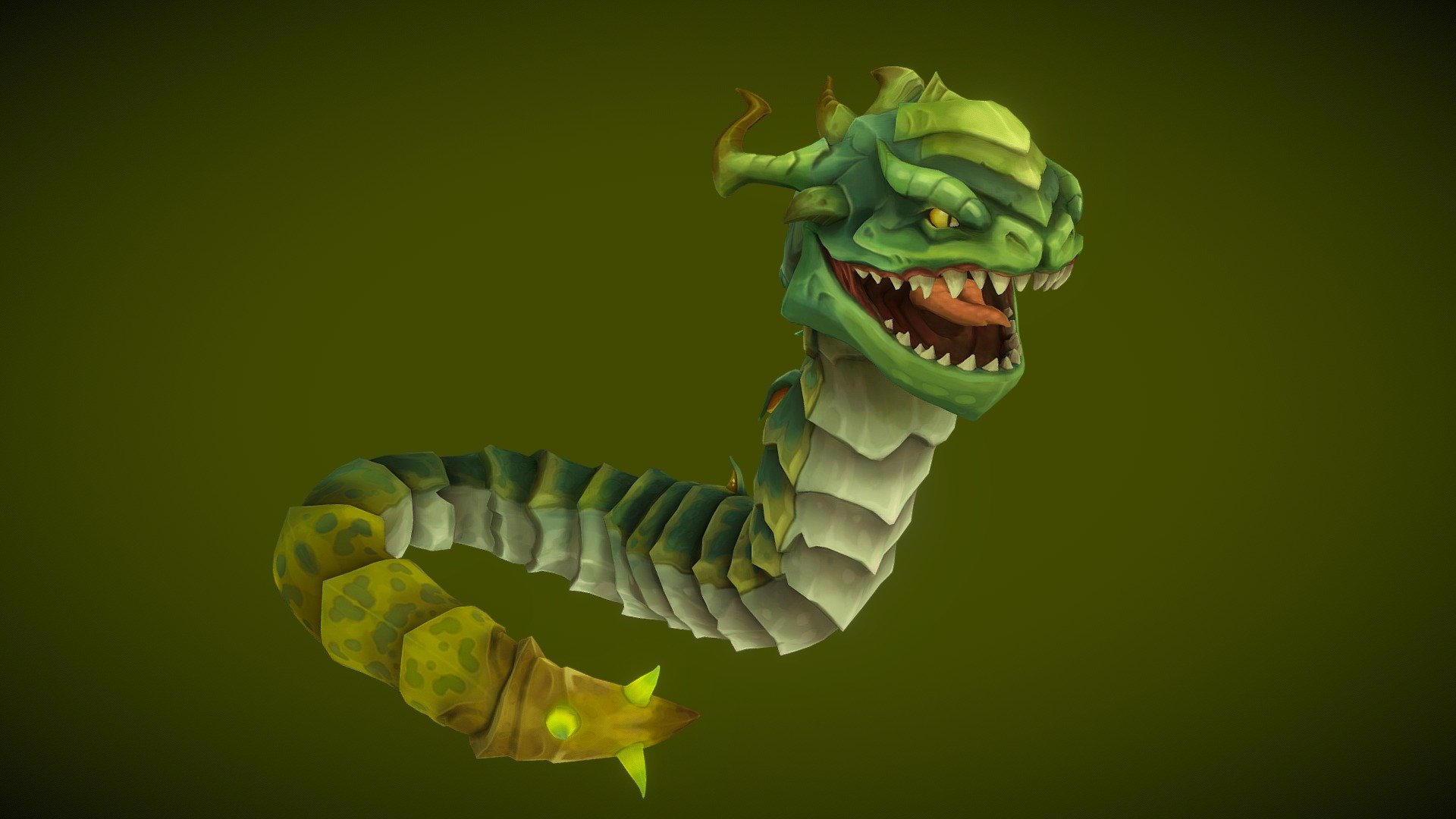 Stylized Swamp Serpent - 3D model by N-hance Studio (@Malice6731 ...