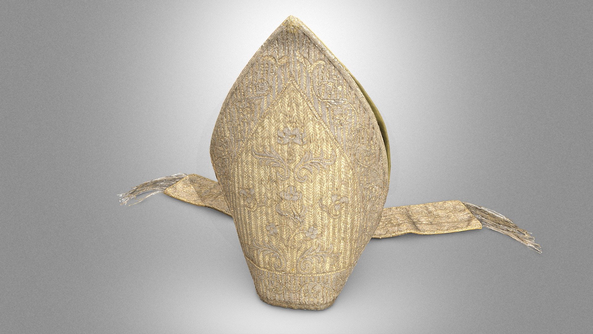 Miter from the set of pontifical vestments - Download Free 3D model by ...