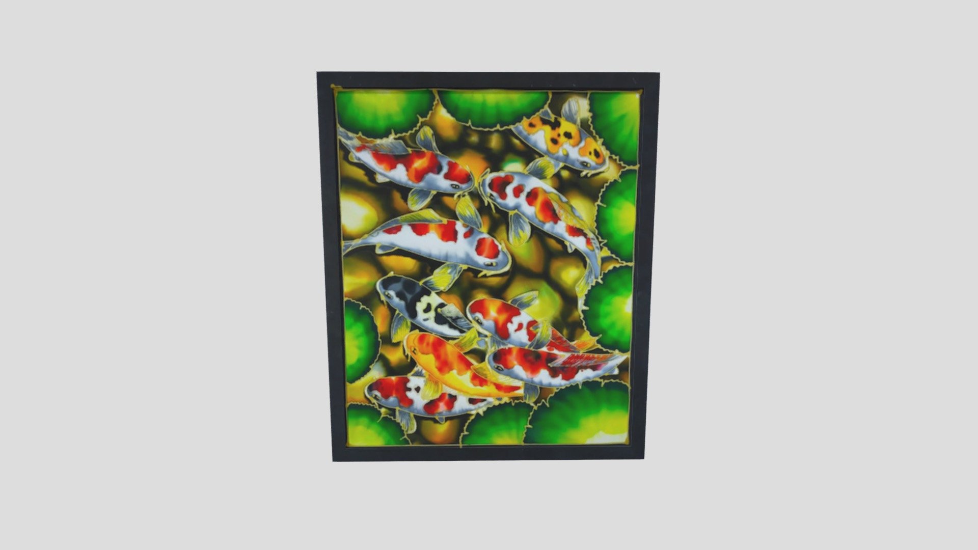 ARTNCRAFTLANGKAWI-05 Koi Fish Batik Painting - Download Free 3D model ...