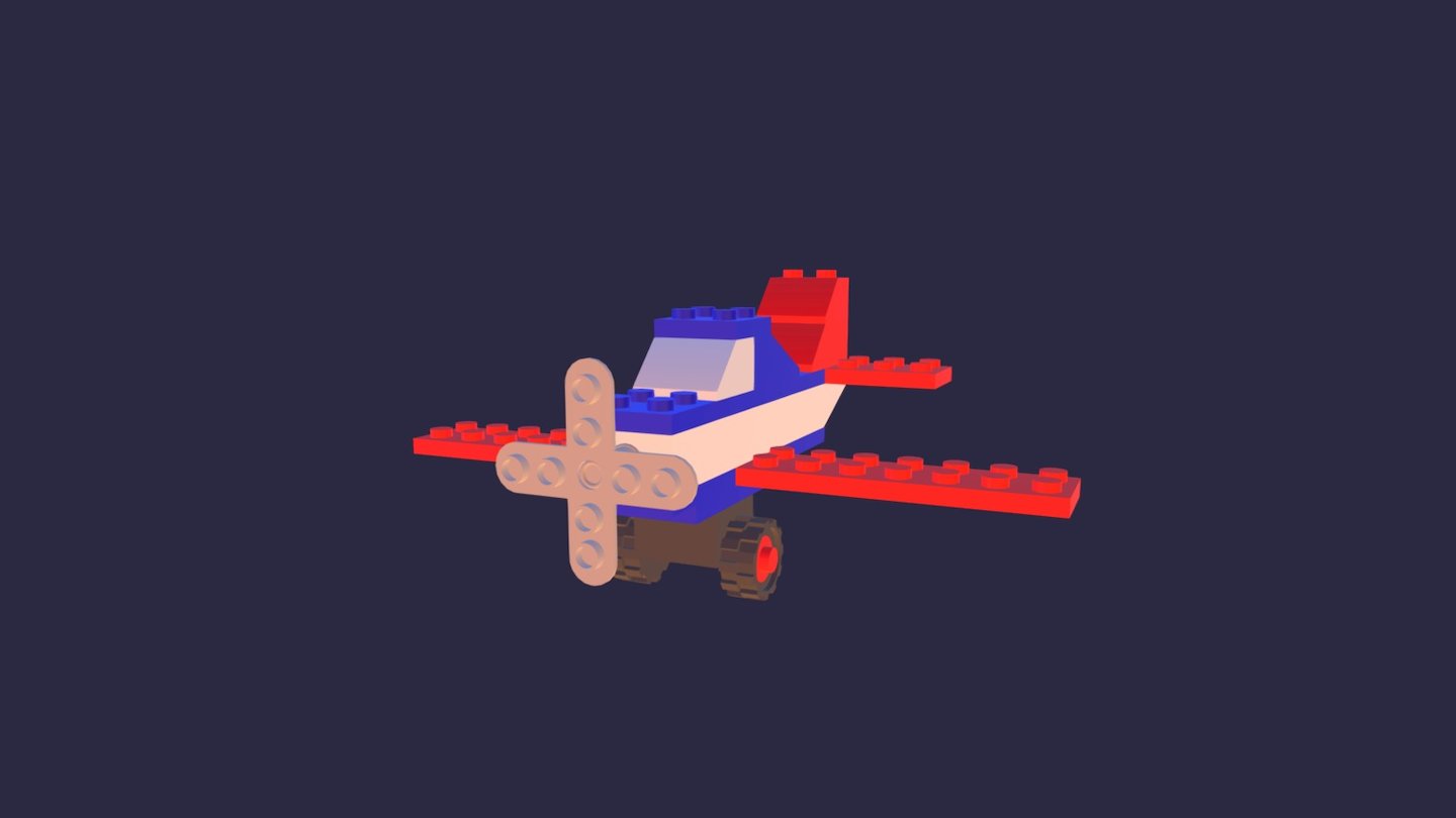 Lego Vliegtuig - 3D model by JulianKorevaar [3198d75] - Sketchfab