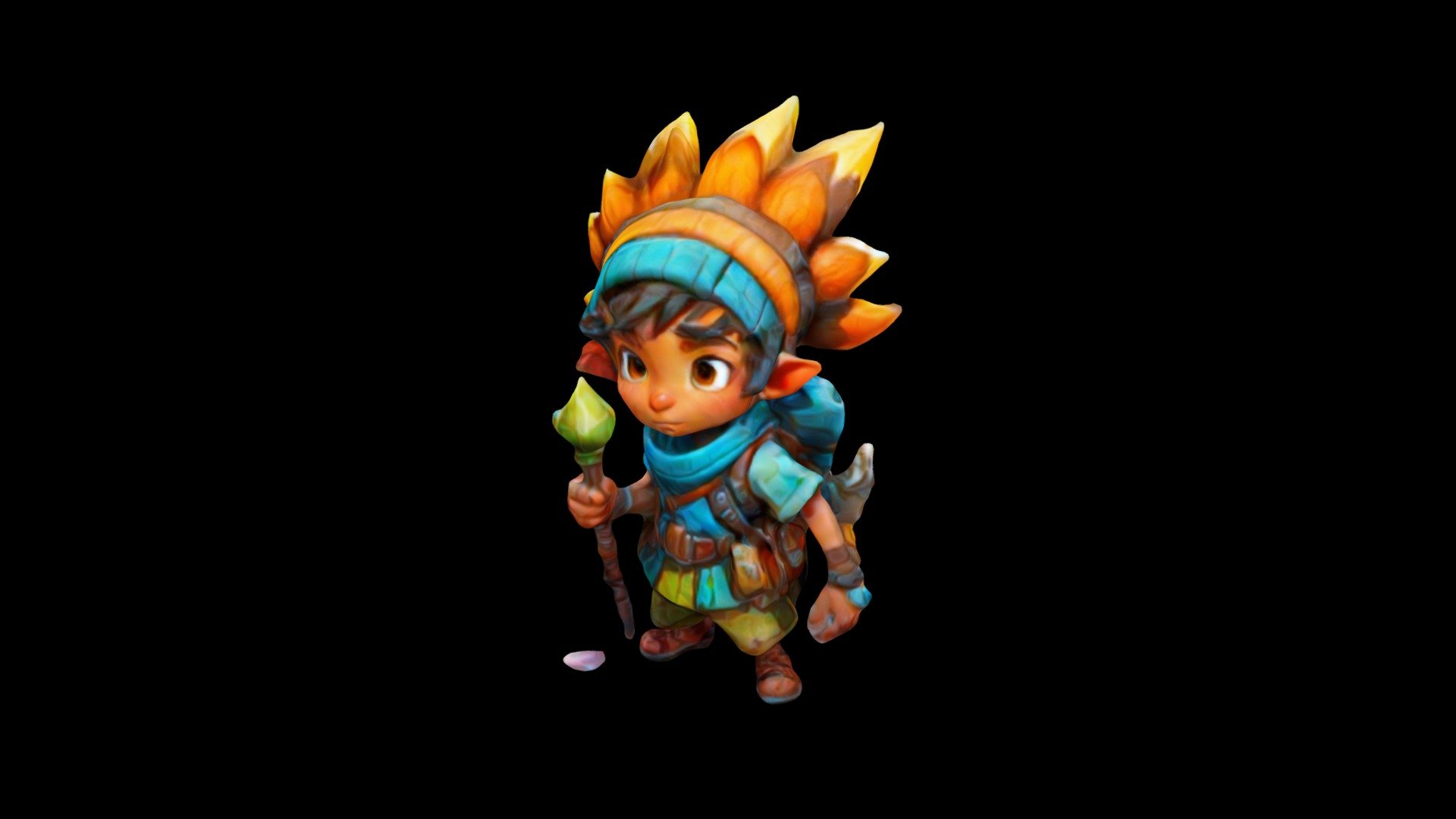 a boy dressed as a explorer he is holding a gree - Download Free 3D ...