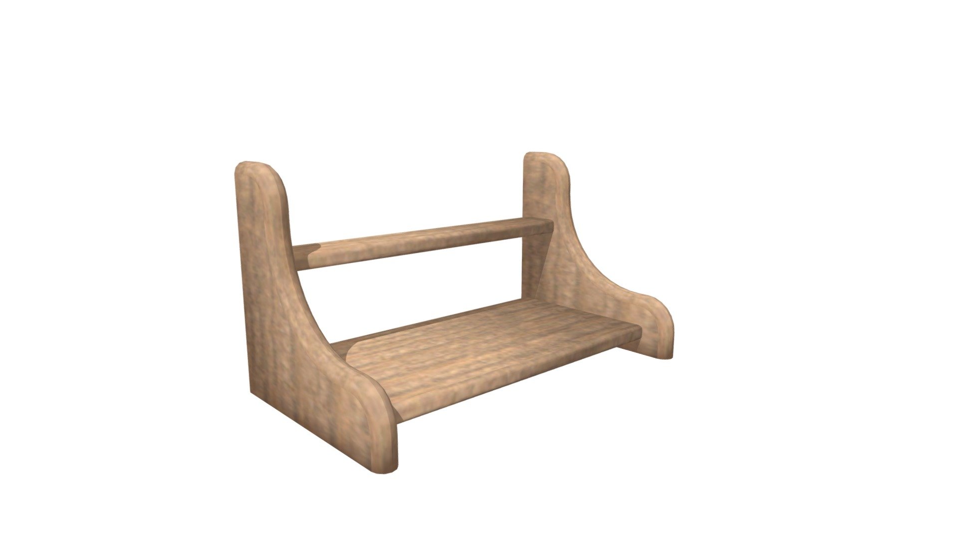 Simple Small Wooden Shelf - Download Free 3D model by commongardengrey ...