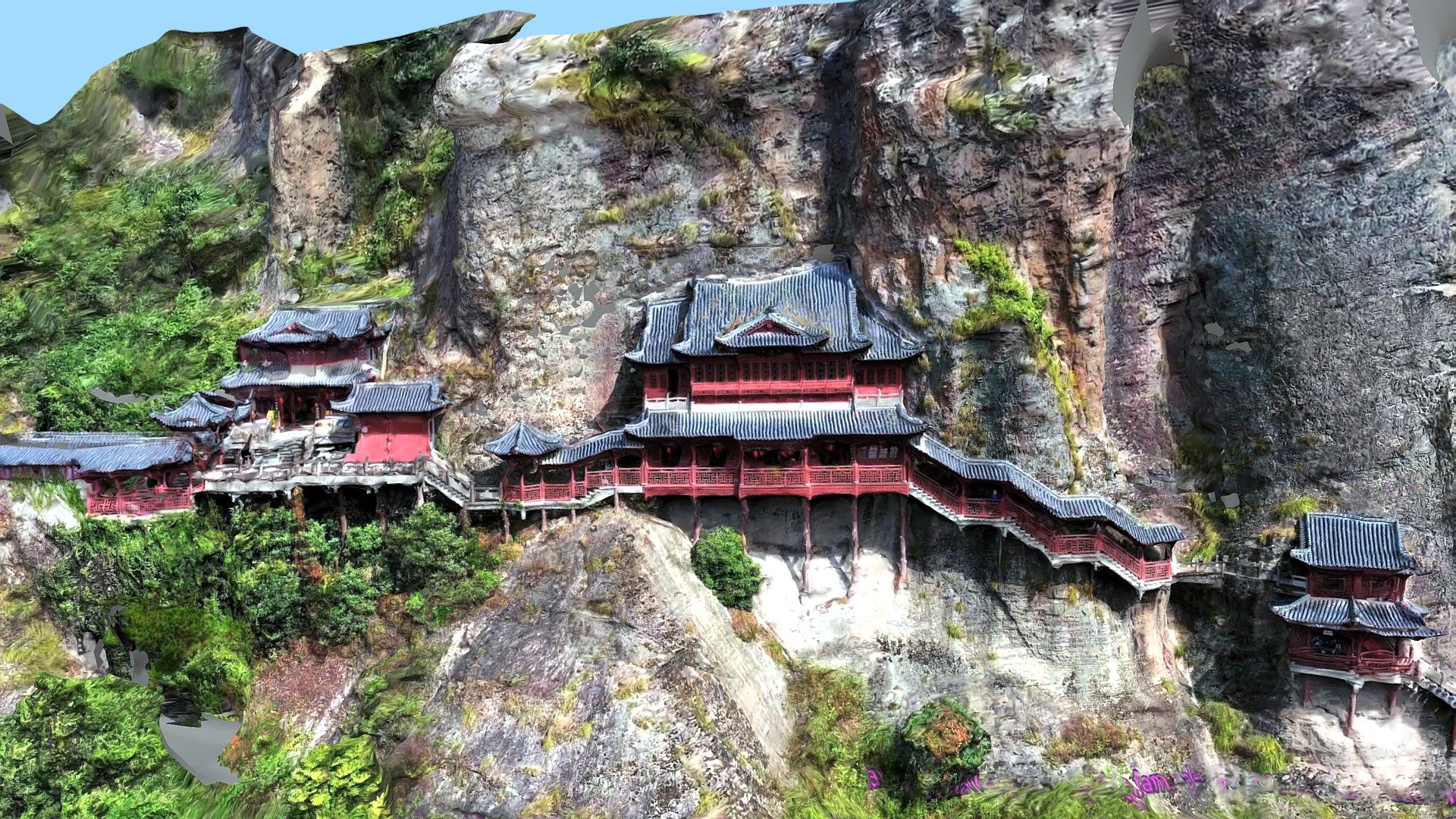 Hanguing Temples, China - 3D model by LibanCiel [319bdd8] - Sketchfab