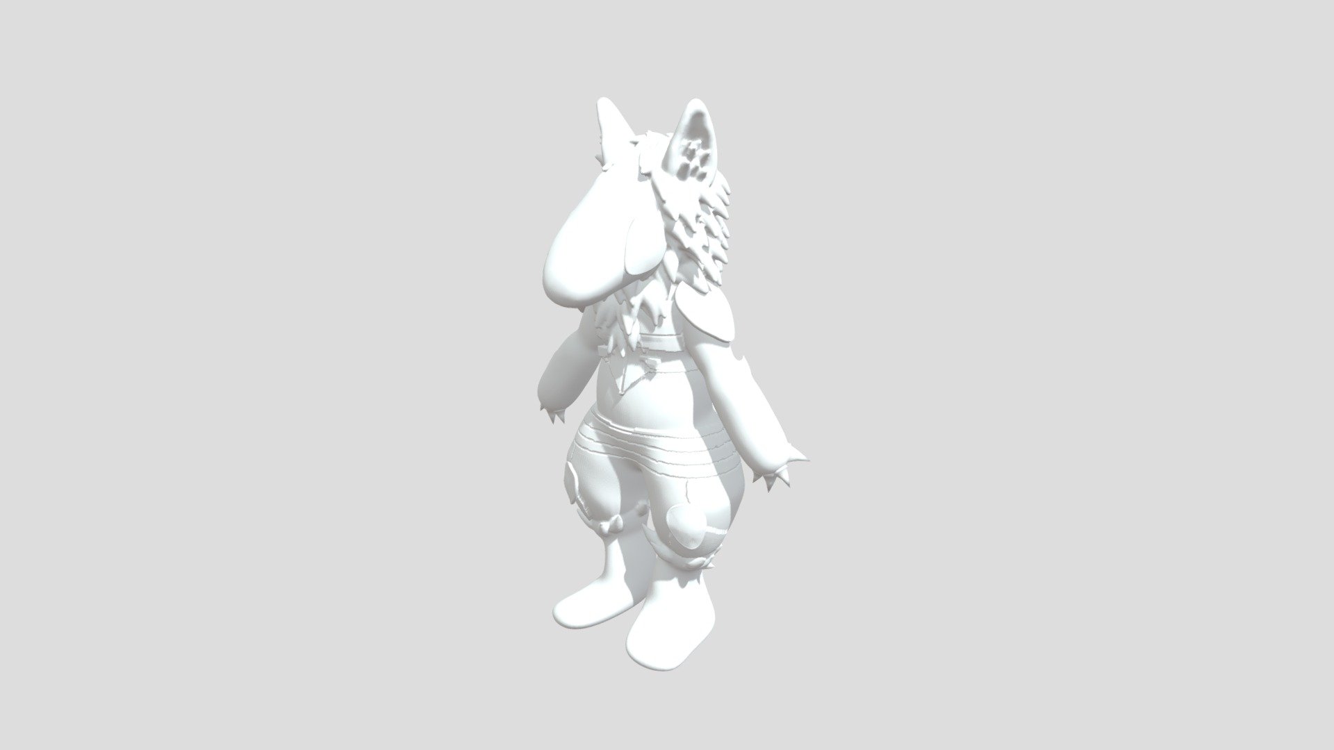 A fursona I made as a gift - 3D model by Mihnealihnea [31a073f] - Sketchfab