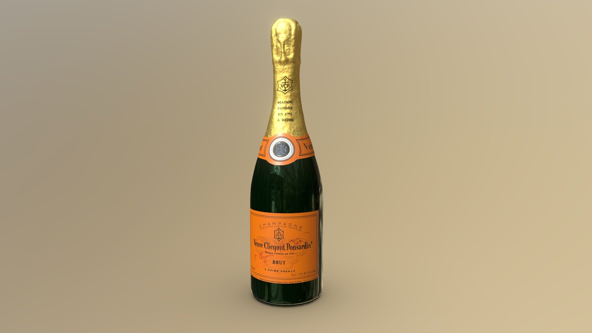 Champagne Bottle - 3D model by FunctionalResearch_3D ...