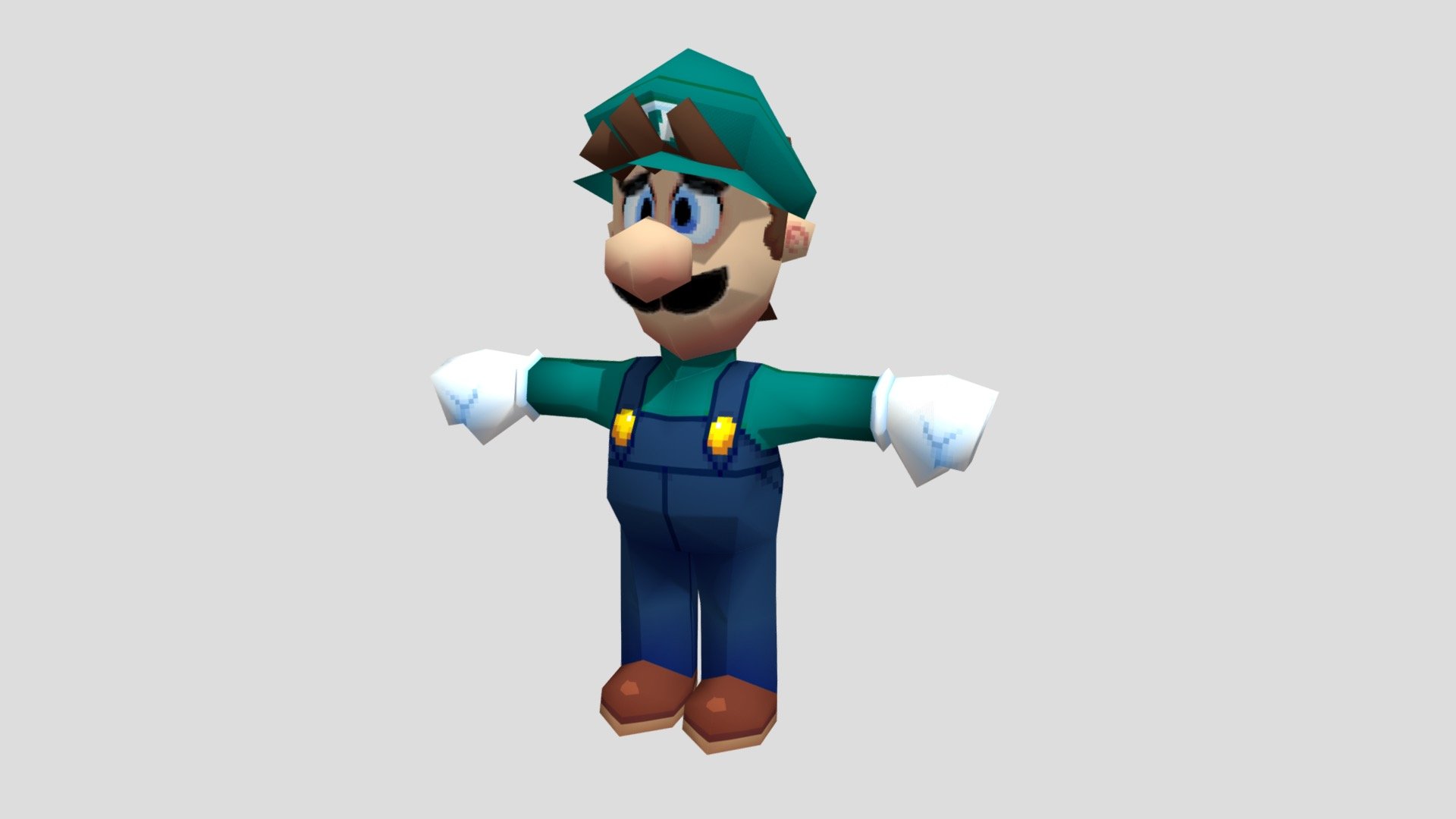 Luigi PS1 - Download Free 3D model by JadeandPals [31a9f80] - Sketchfab