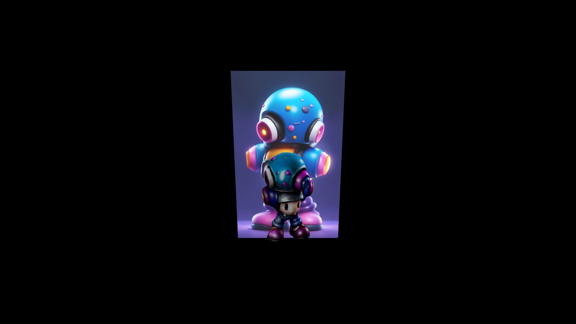 a robot with a helmet on its head, bomberman, in - Download Free 3D ...
