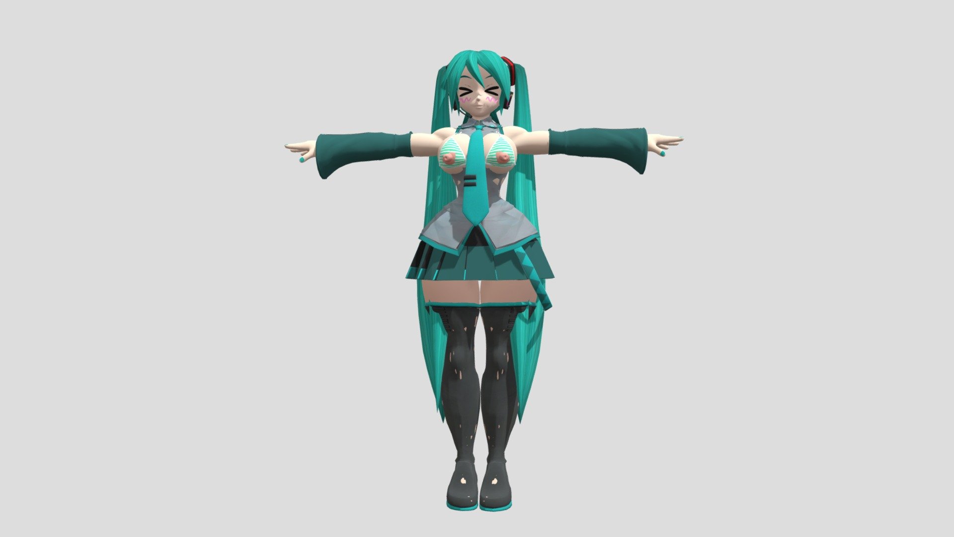 Km Hatsune Miku - Download Free 3D model by B.O.X.YModelMaker [31ae316] - Sketchfab