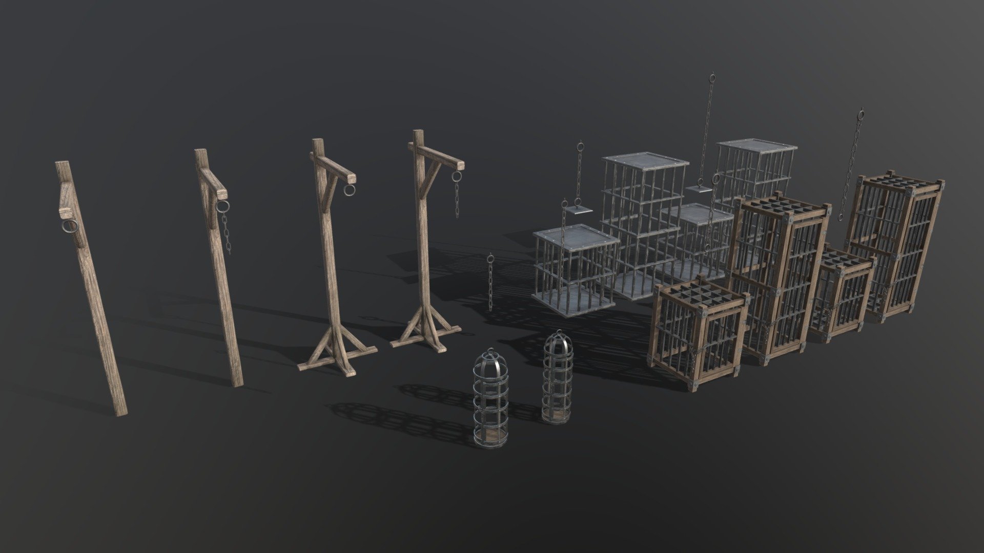 Fantasy Cages and Gibbet - 3D model by Fernando Paulo (@zefaistos ...