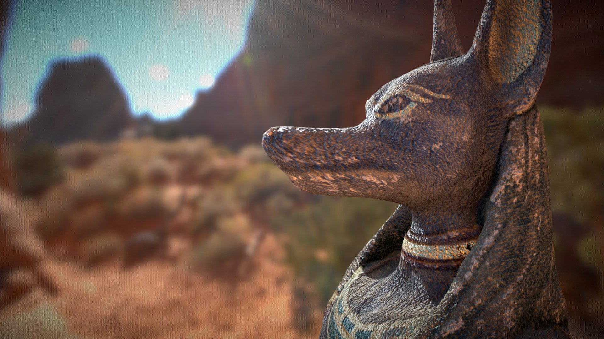 Statue Anibis - 3D model by Joonathan Mazo (@ValoisJonathan) [31aeb15 ...