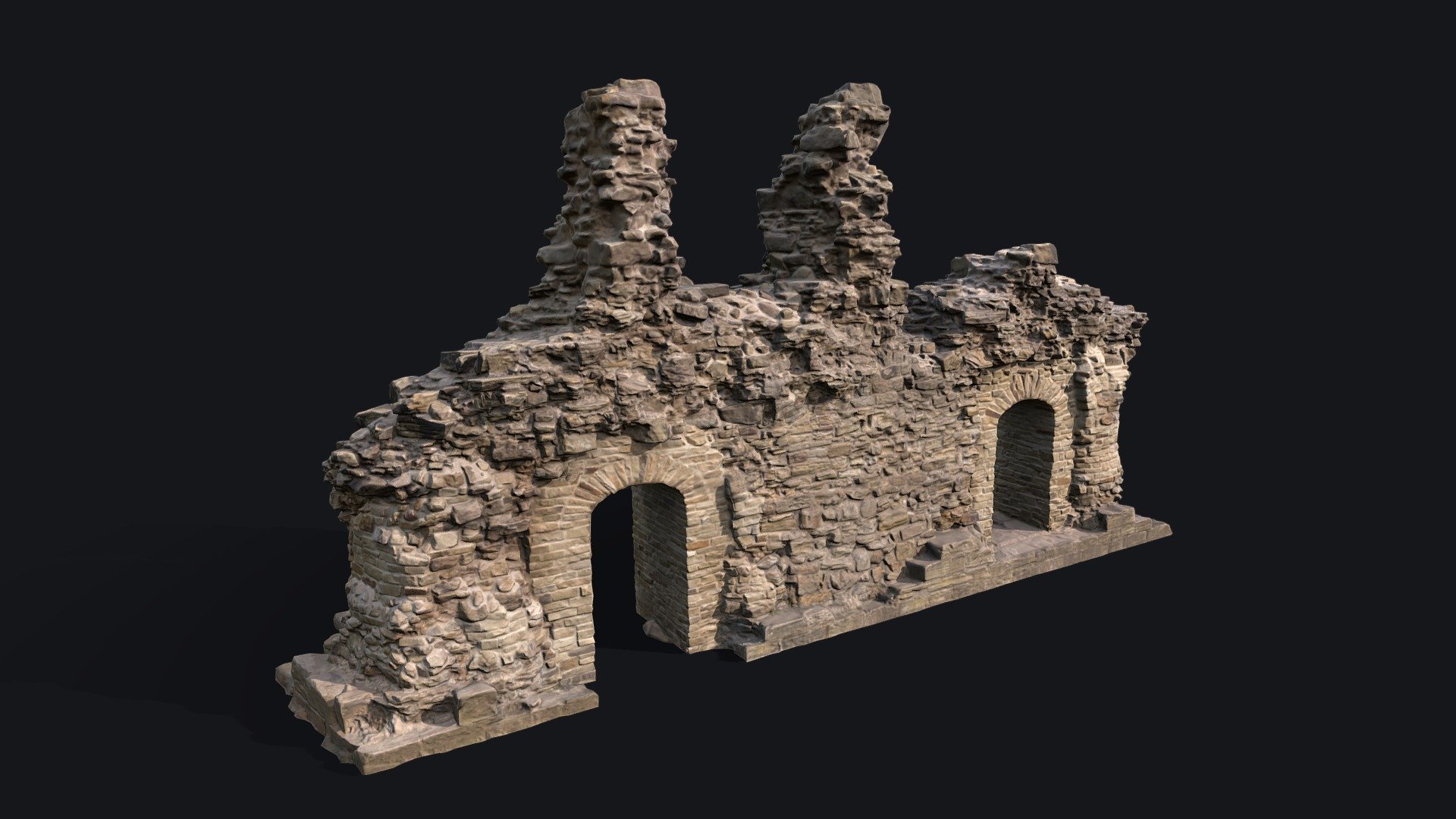 Game Ready Castle Ruins v.2 - Buy Royalty Free 3D model by CGScan (@cg ...