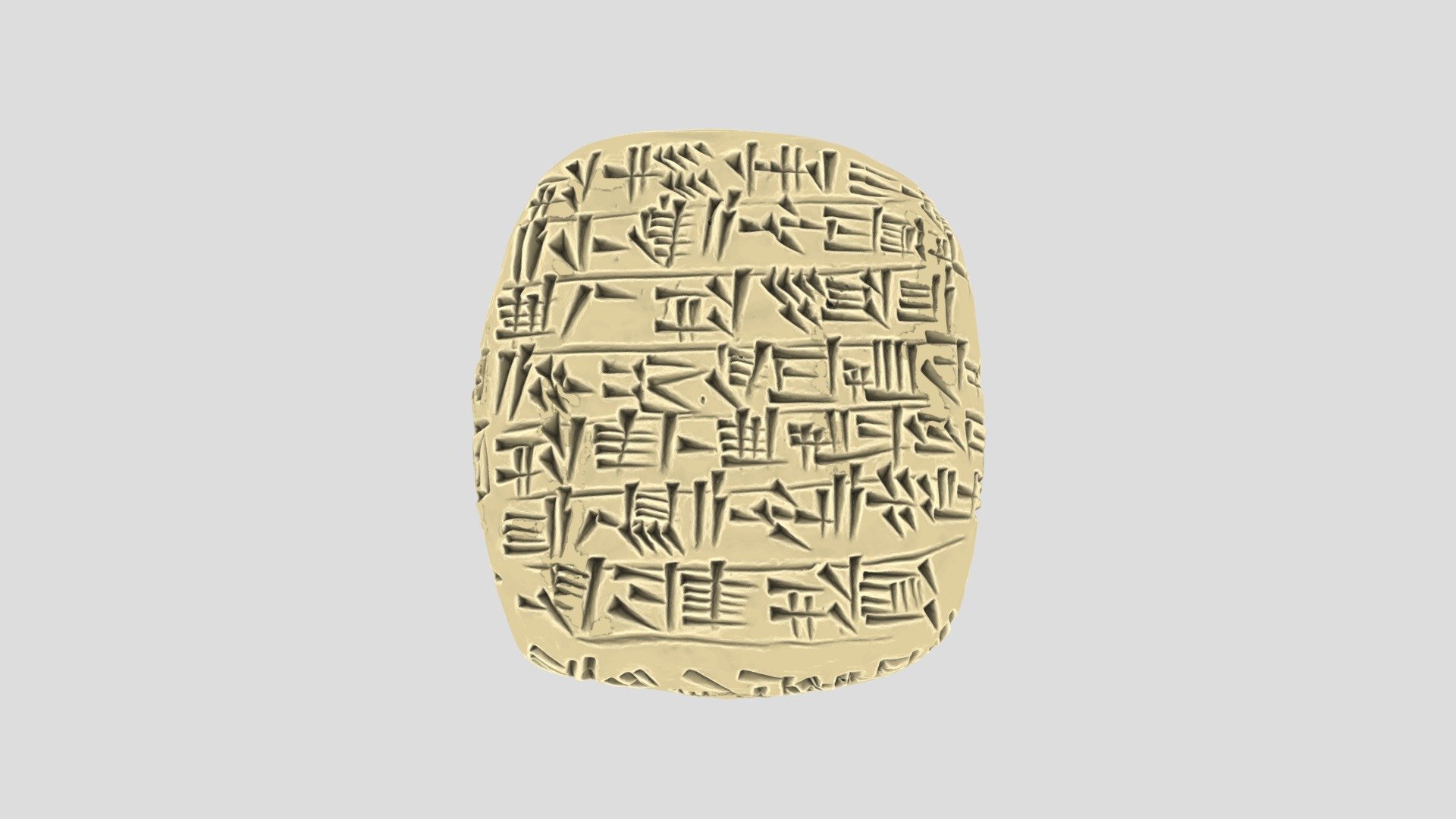 Reconstruction of enclosed cuneiform tablet - Download Free 3D model by ...