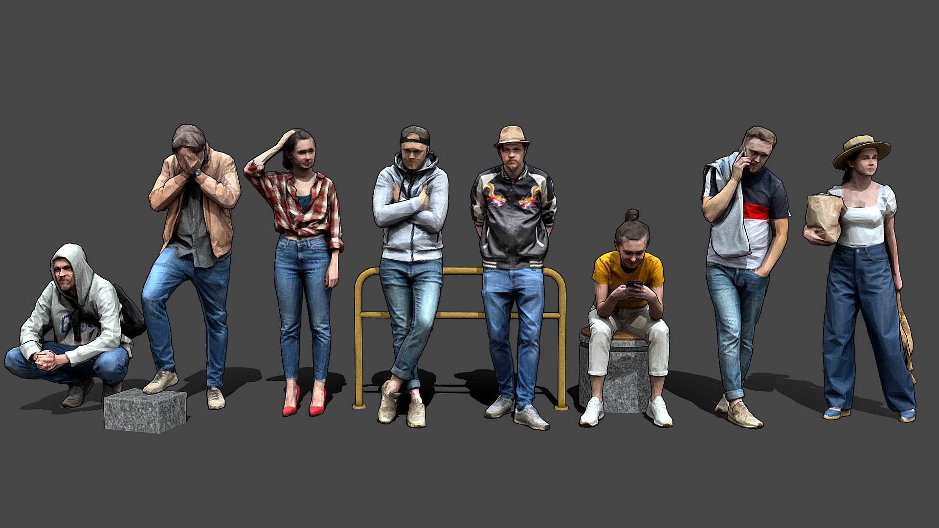 Stylized Lowpoly People Casual Pack Vol.8 - 3D model by kanistra ...