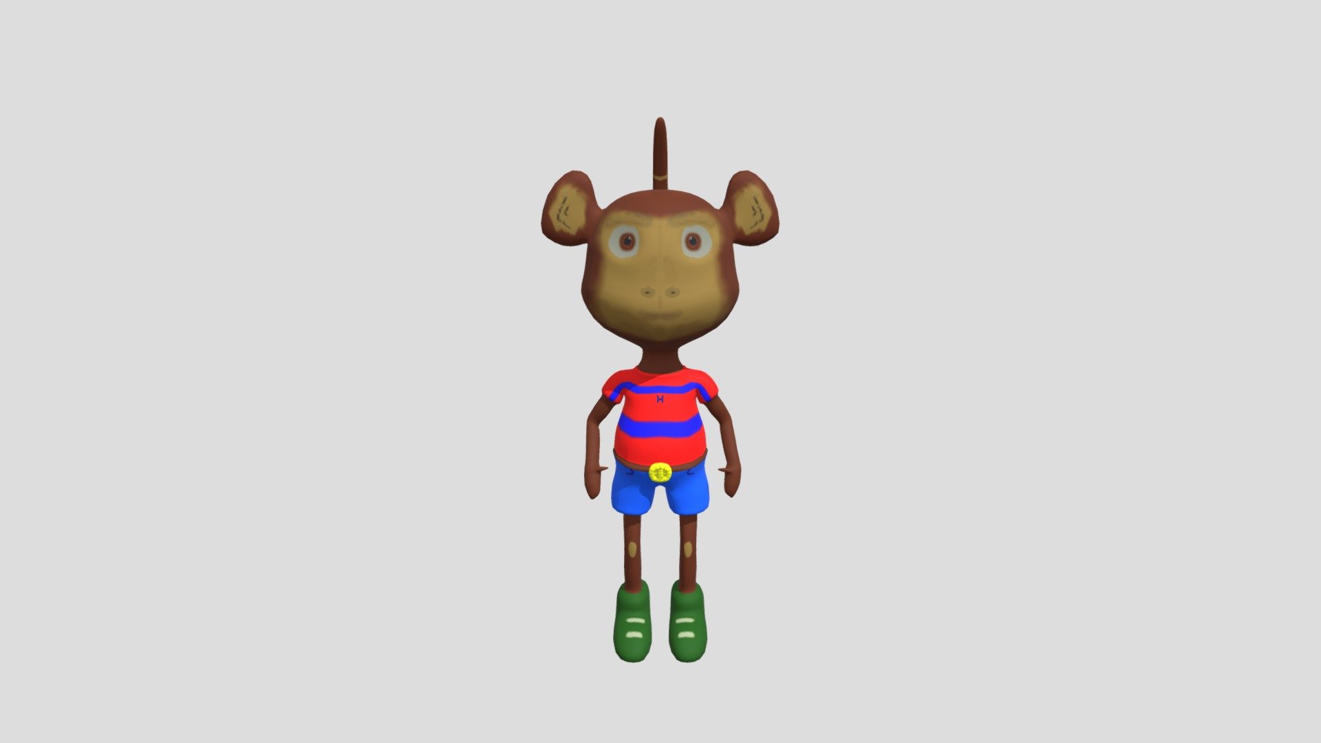 Monkey Low Poly Rigged - Download Free 3D model by Henrique.Fregona ...