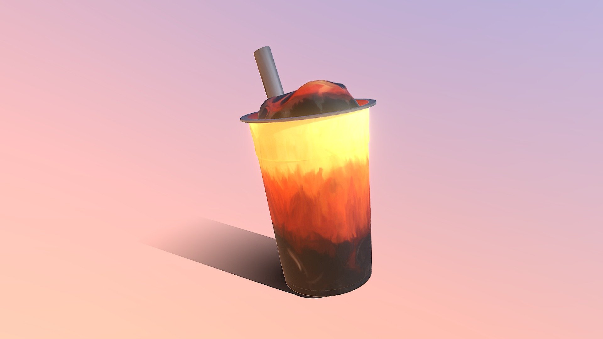 Digital Painting Bubble Tea - 3D model by zx (@lzx_) [31b7211] - Sketchfab