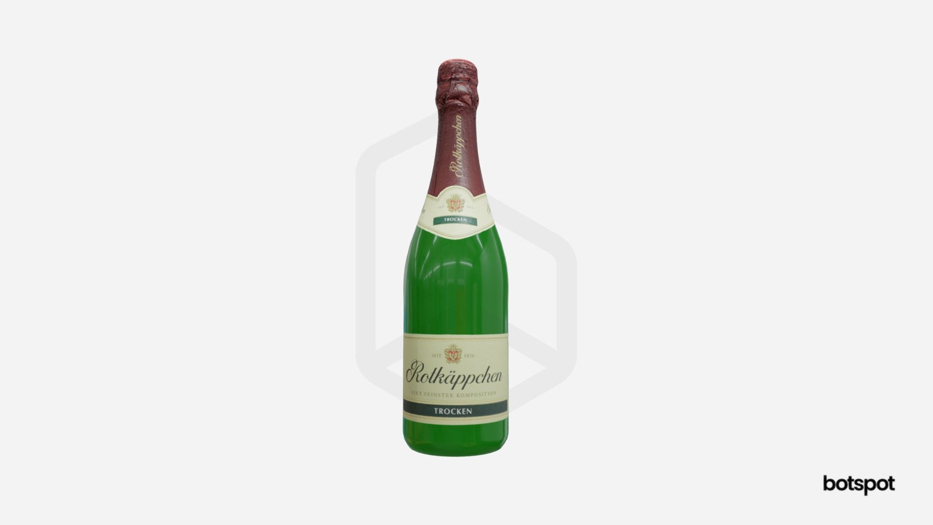 Rotkäppchen wine bottle // VR ready - 3D model by botspot (@botspot3d ...