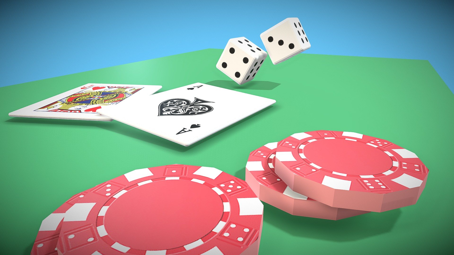 Low Poly Gambling - Download Free 3D model by Designed By Jonathan ...