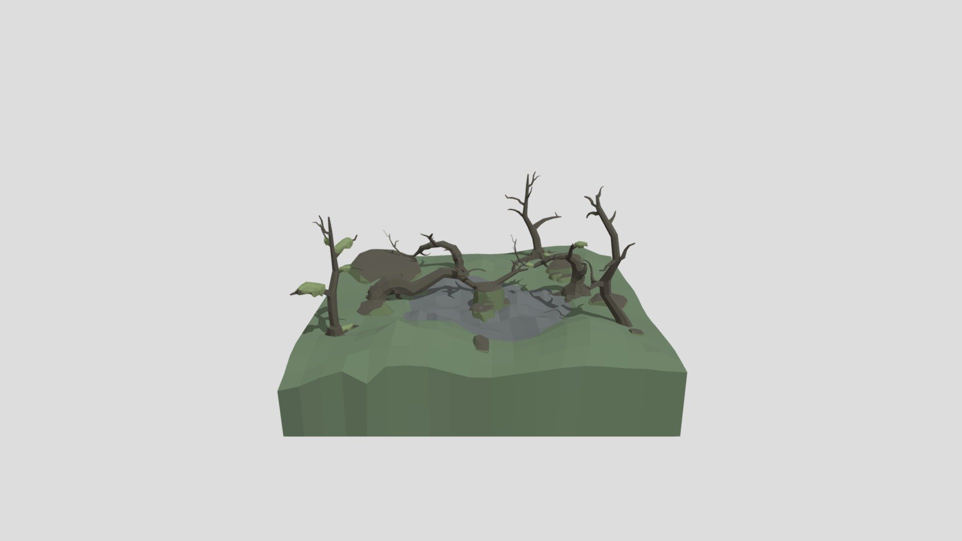 Low Poly Trees Swamp - 3D model by DESUIT [31ba690] - Sketchfab