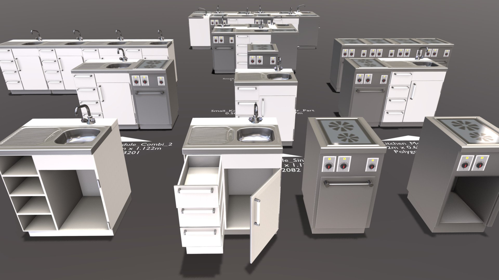 Small Kitchen Module (Low Poly) - Buy Royalty Free 3D model by VIS-All ...