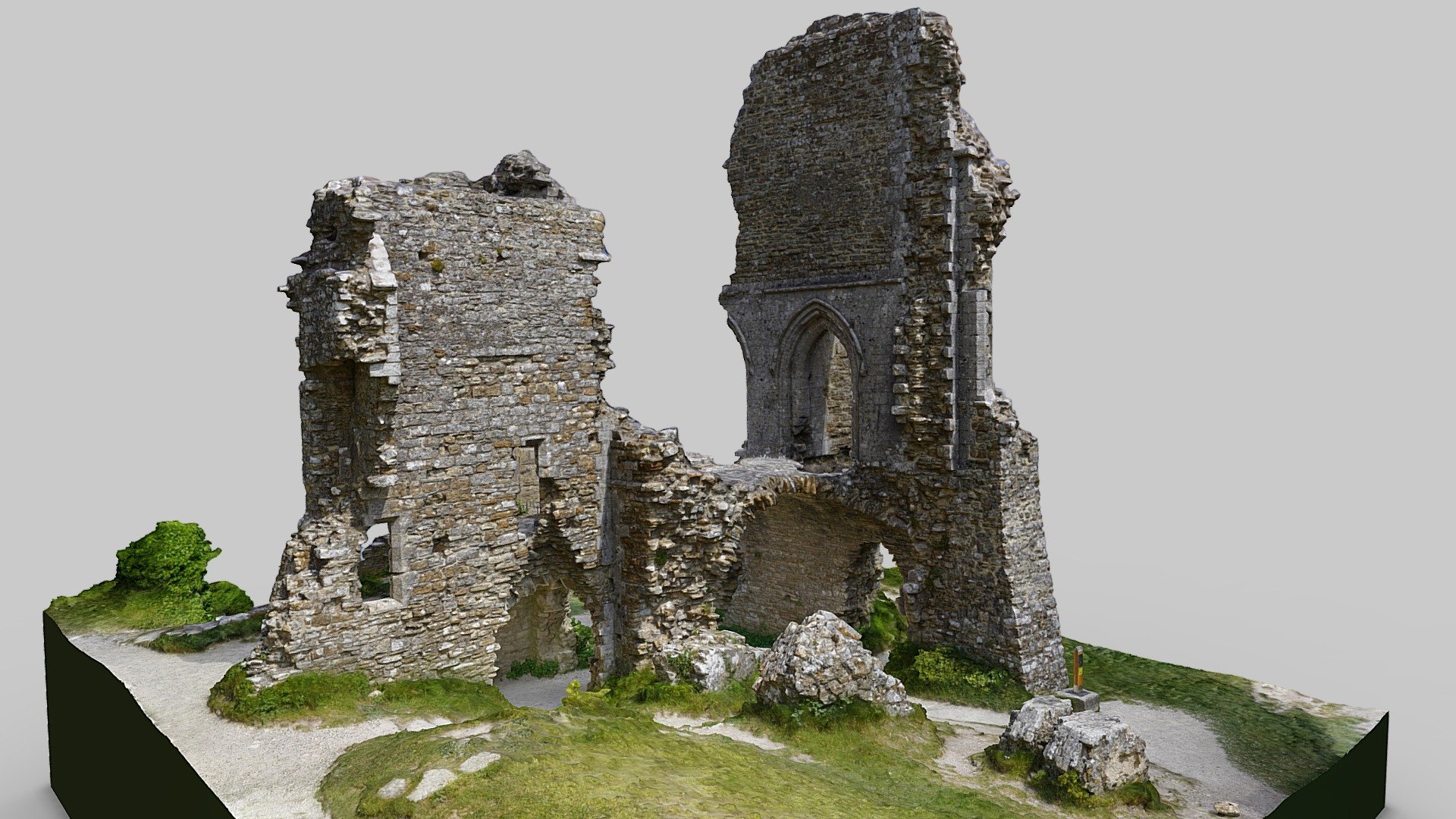Corfe Castle Gloriette - Buy Royalty Free 3D model by artfletch [31bf748] - Sketchfab Store