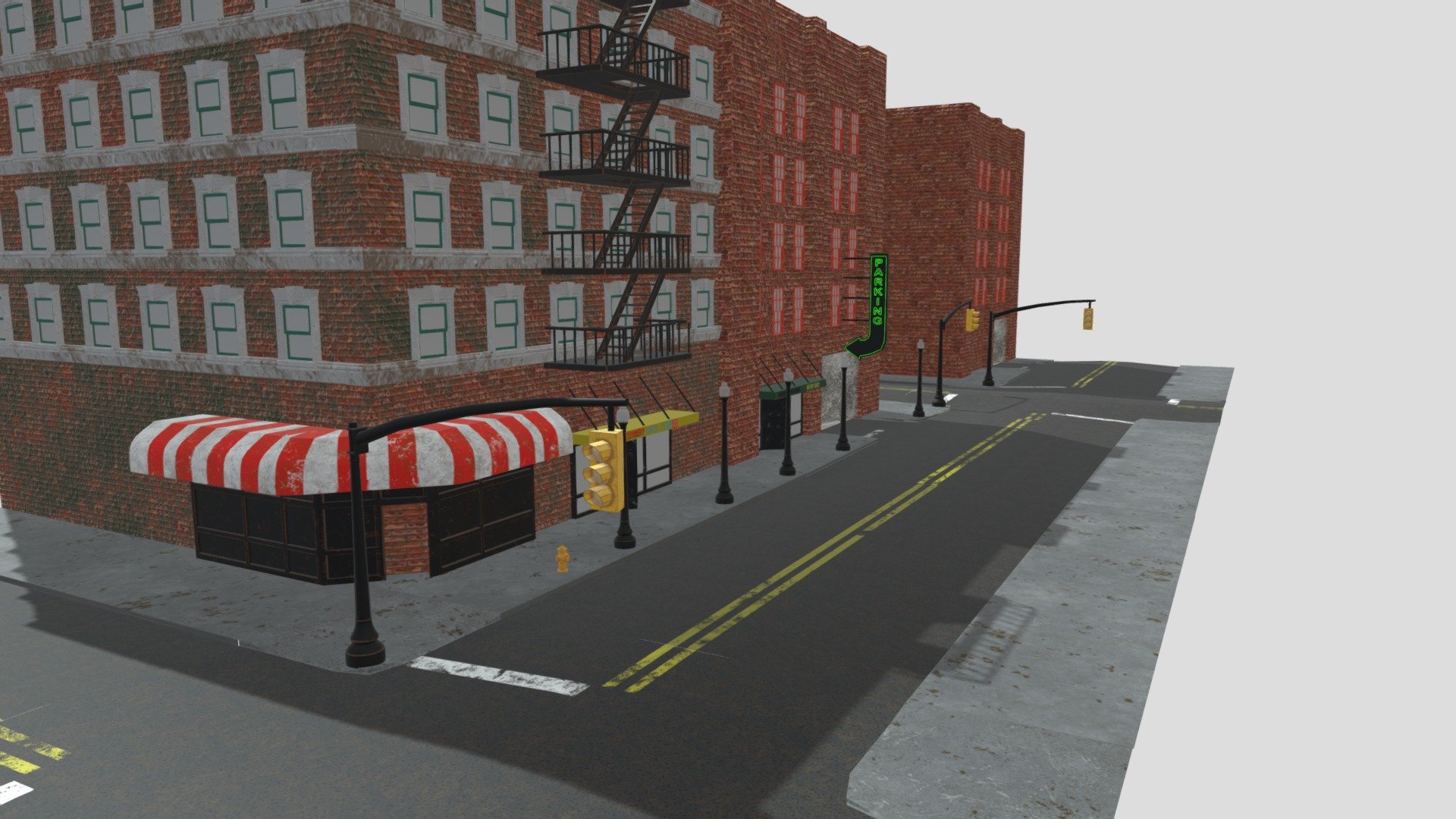 NYC city street - 3D model by Tripp Johnson (@hydrasbane1) [31c0a21 ...