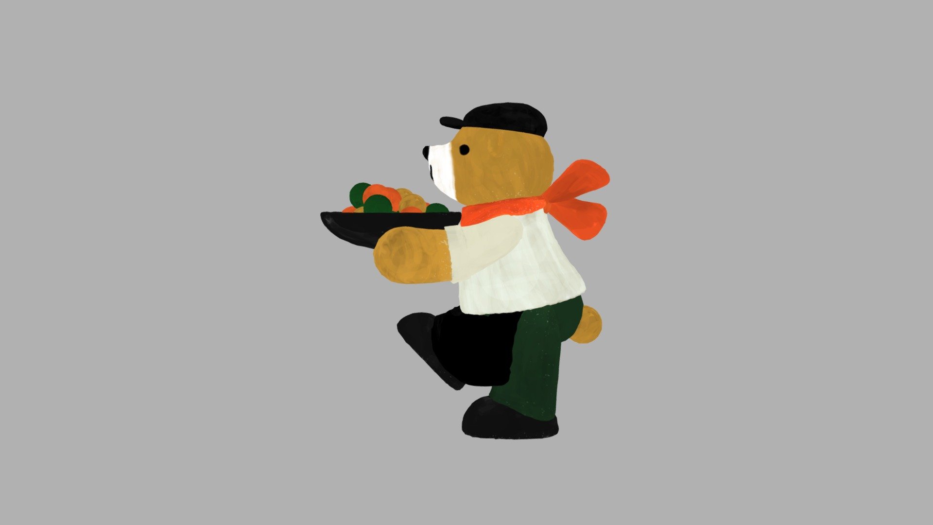 Waiter Bear - 3D model by shunsukesatake [31c41b8] - Sketchfab