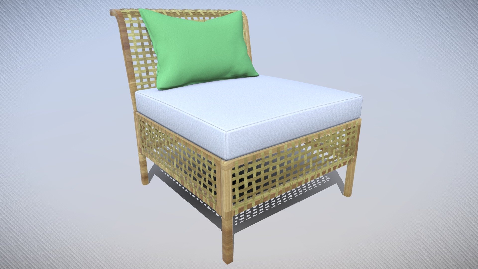 Outdoor Rattan Chair 3D Model - Buy Royalty Free 3D model by ...