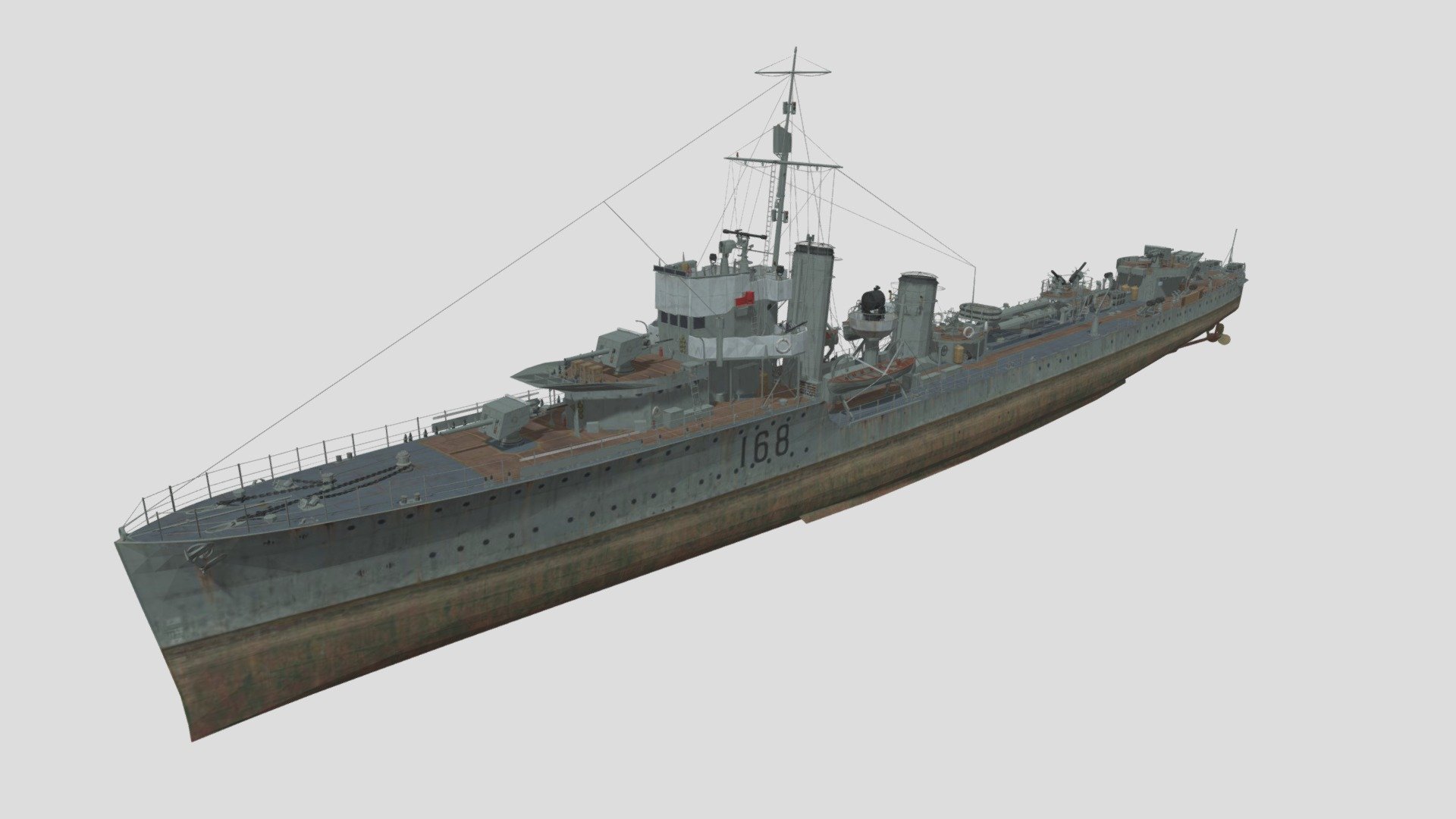 British V-class Destroyer WW1 - Download Free 3D model by fabirbige ...