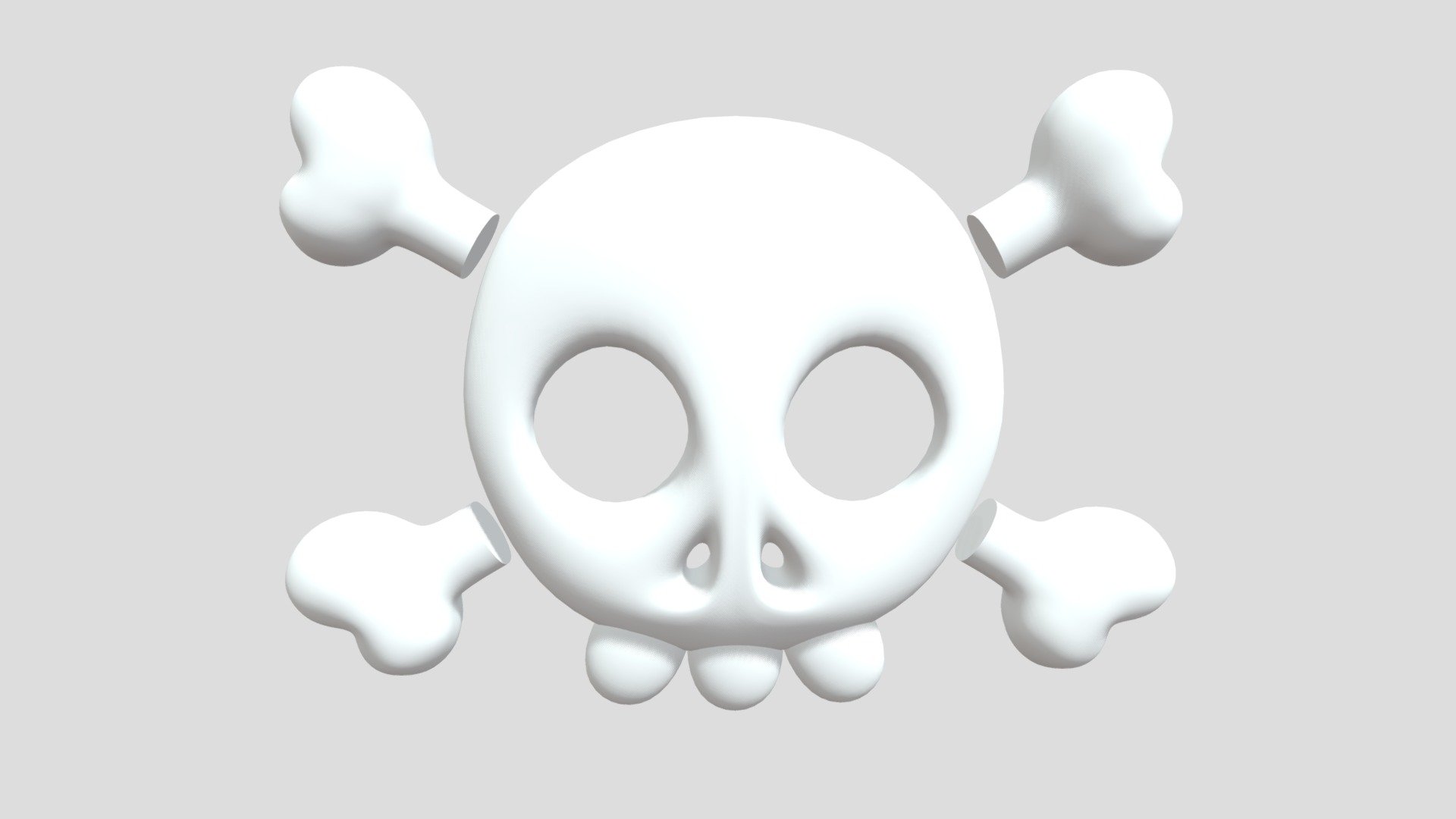 Cartoon Skull and Crossbones 2 - Buy Royalty Free 3D model by Philip ...
