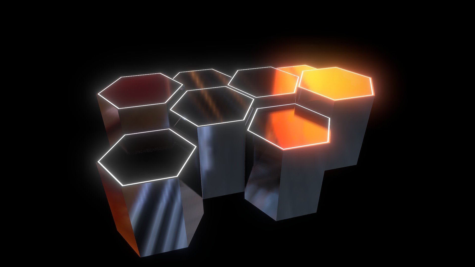 Virtual Stage Floating Hexes - Buy Royalty Free 3D model by tamminen ...