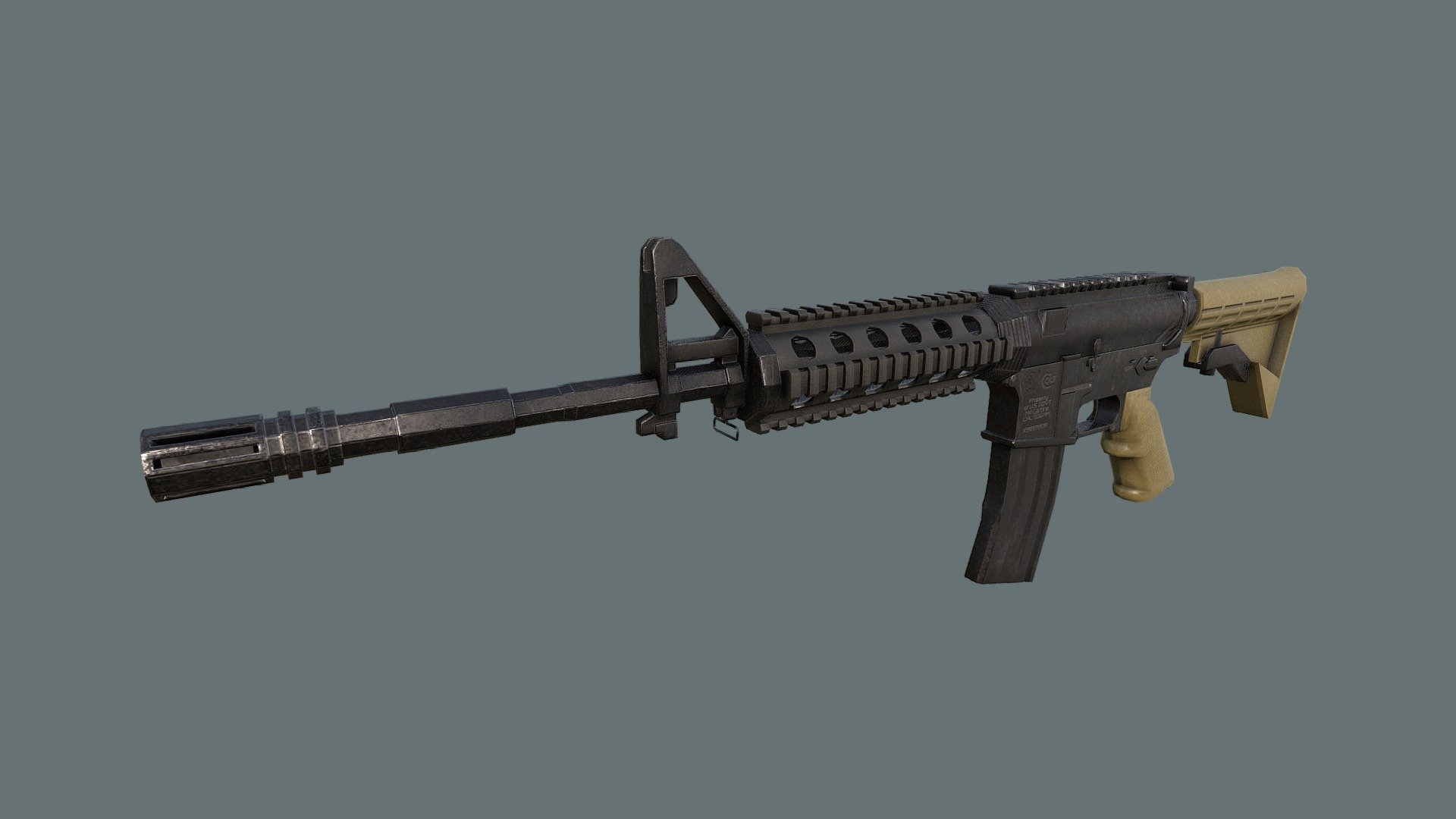 M4 Carbine - 3D model by CalumTeeling [31ce4ff] - Sketchfab