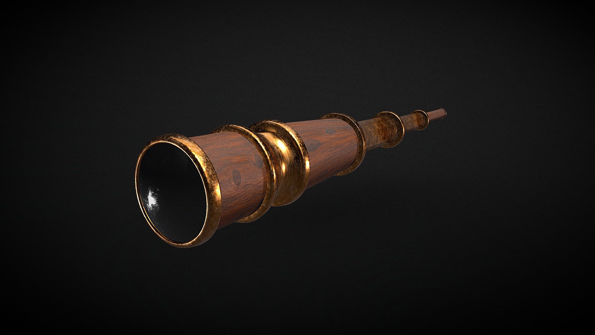 Antique Telescope - 3D model by Tecnick0 [31d20c2] - Sketchfab