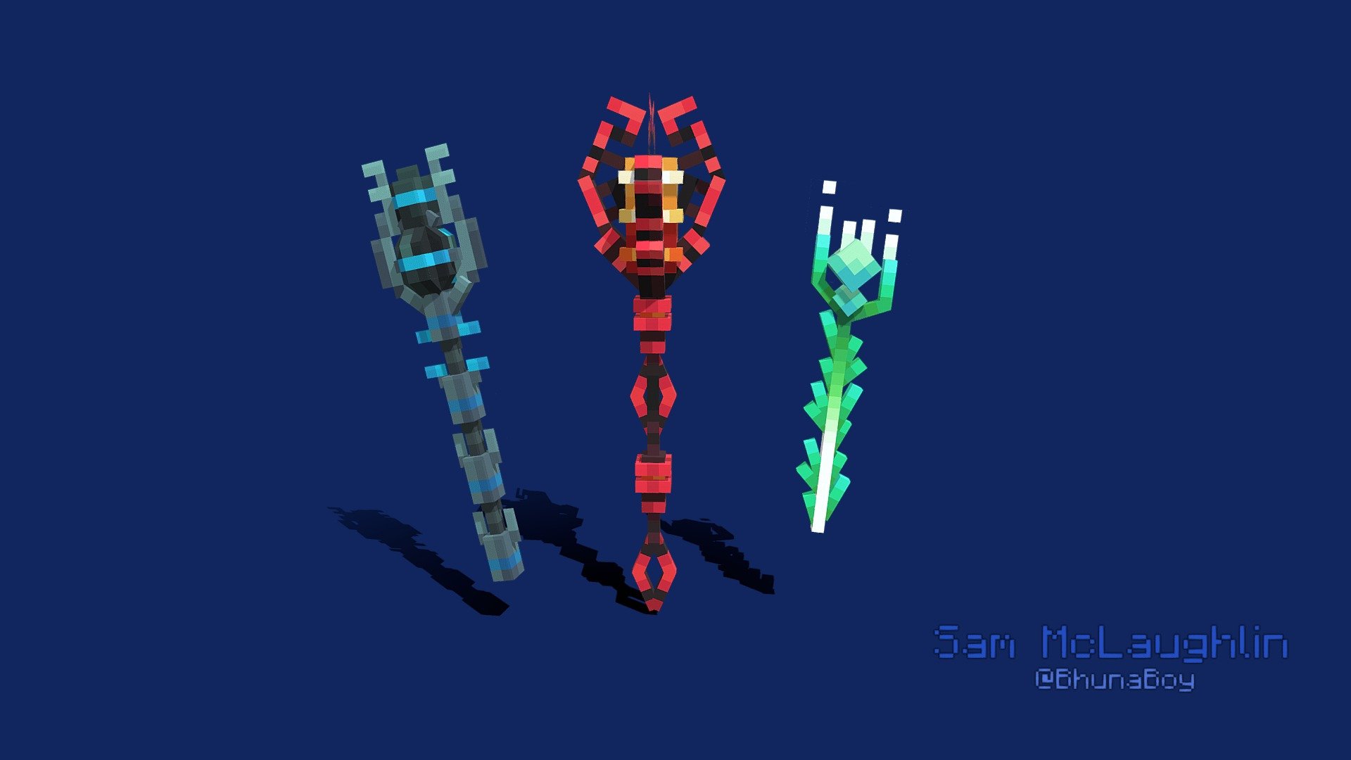 Fantasy Staffs - 3D model by Sam McLaughlin (@BhunaBoy) [31d308d ...