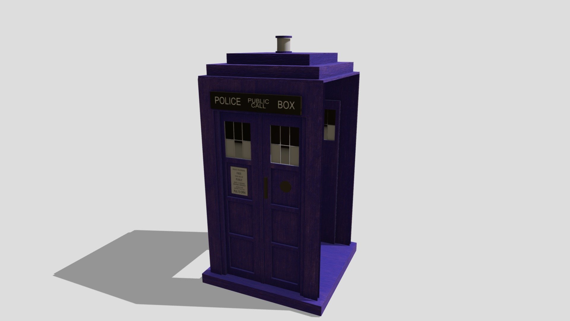 Old Tardis Model - 3D model by kyleevanyoung3 [31d38a7] - Sketchfab