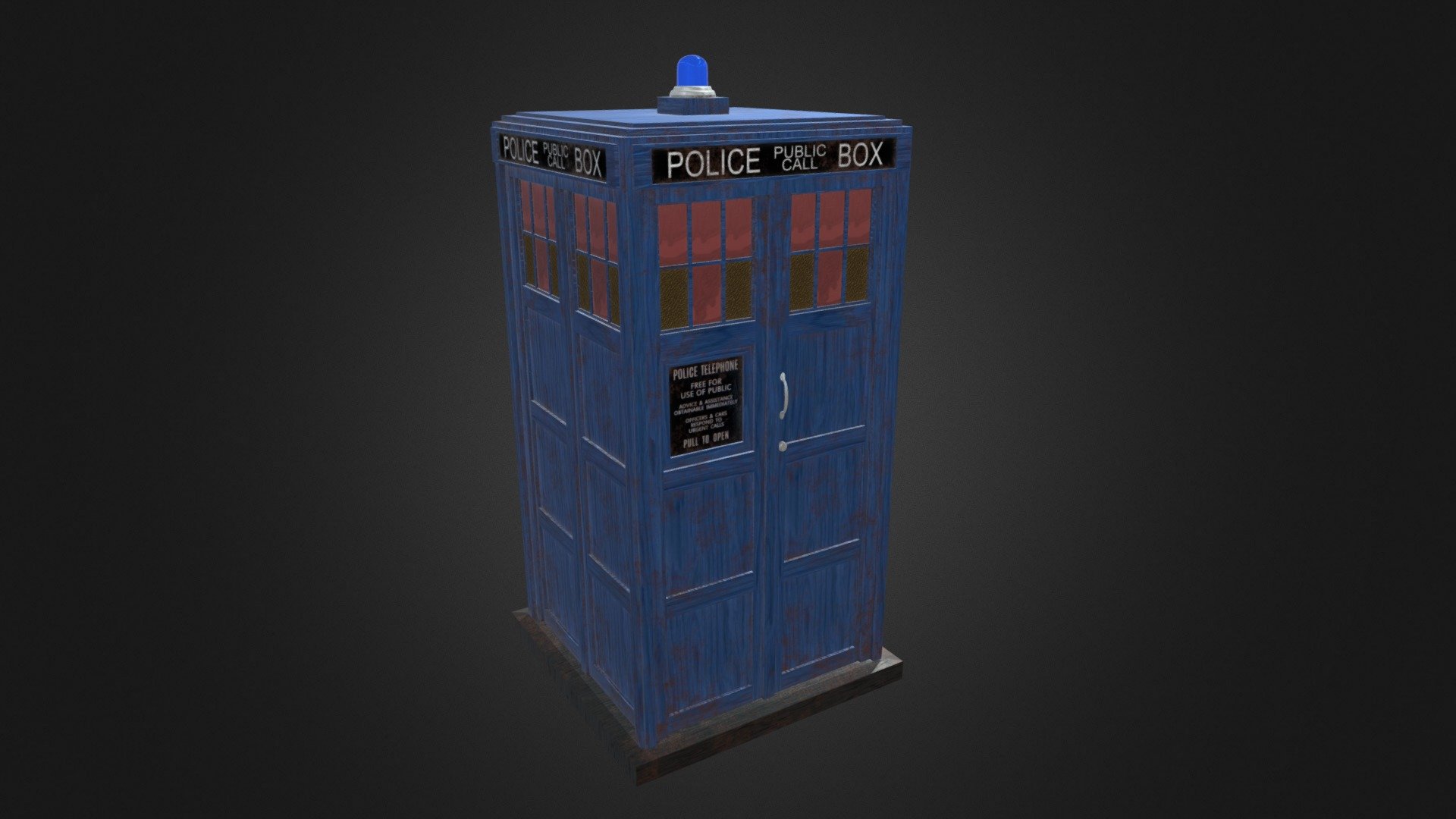 TARDIS (Shada edition) - 3D model by WilliamCapewell [31d5399] - Sketchfab