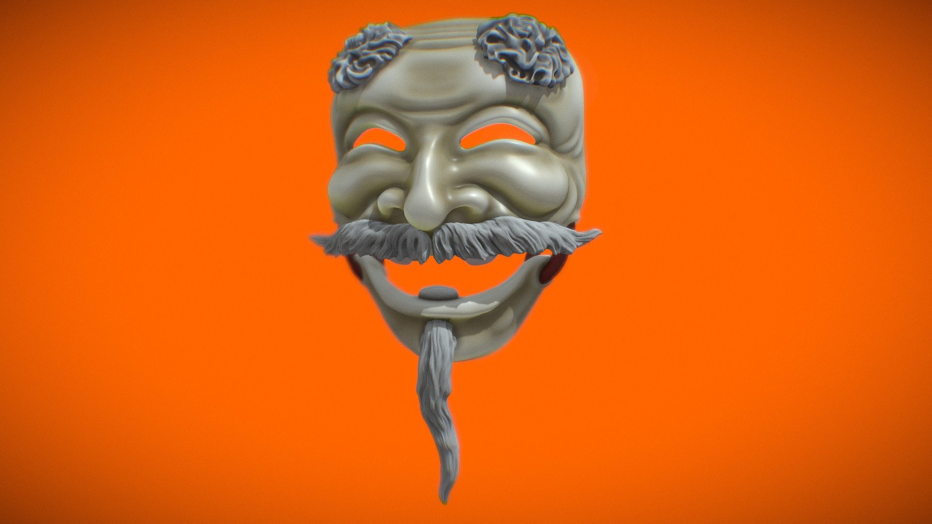 Old Man Noh Mask - 3D model by Tom Johnson (@Brigyon) [31d5e65] - Sketchfab
