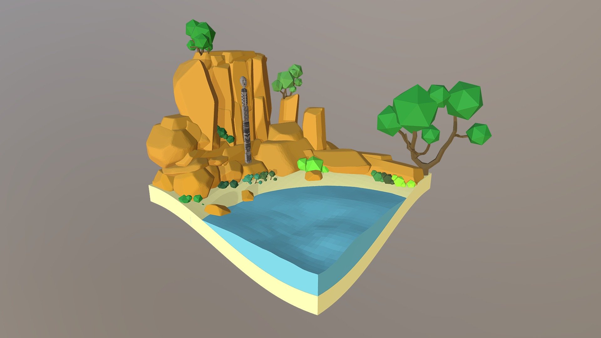 Reinterpretación del Ídolo De Shigir - 3D model by MarcosGaleano ...