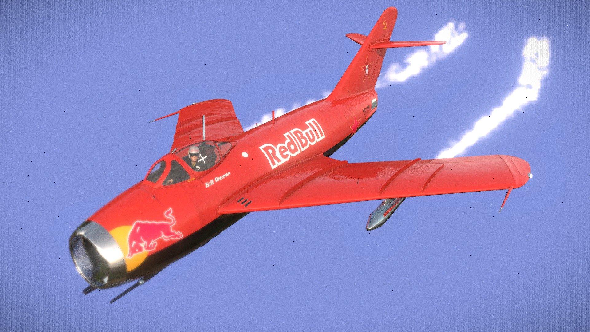 Mig-17 Red Bull Bill Reesman - 3D model by ya.iljinser [31da804 ...