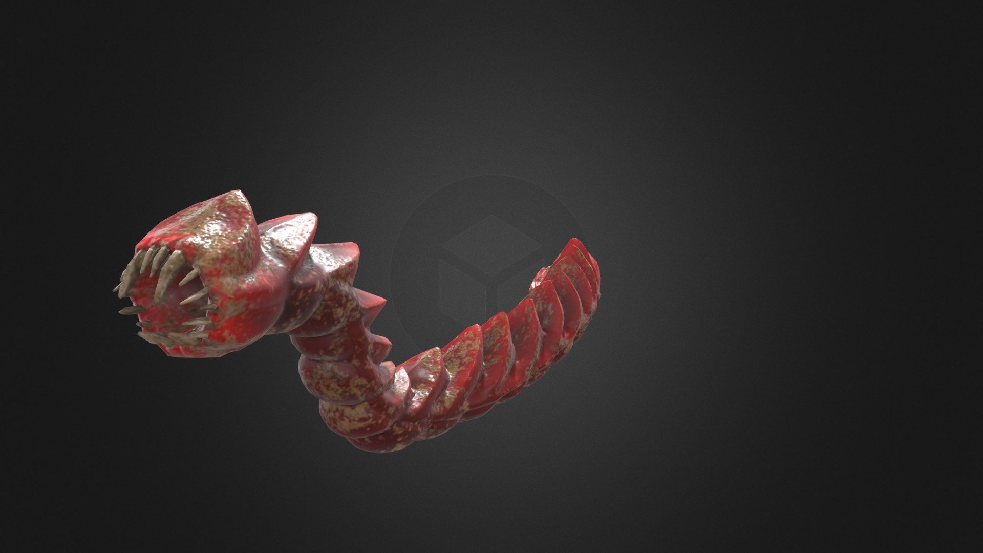 Stylized insect monster Red PBR low-poly - Download Free 3D model by ...