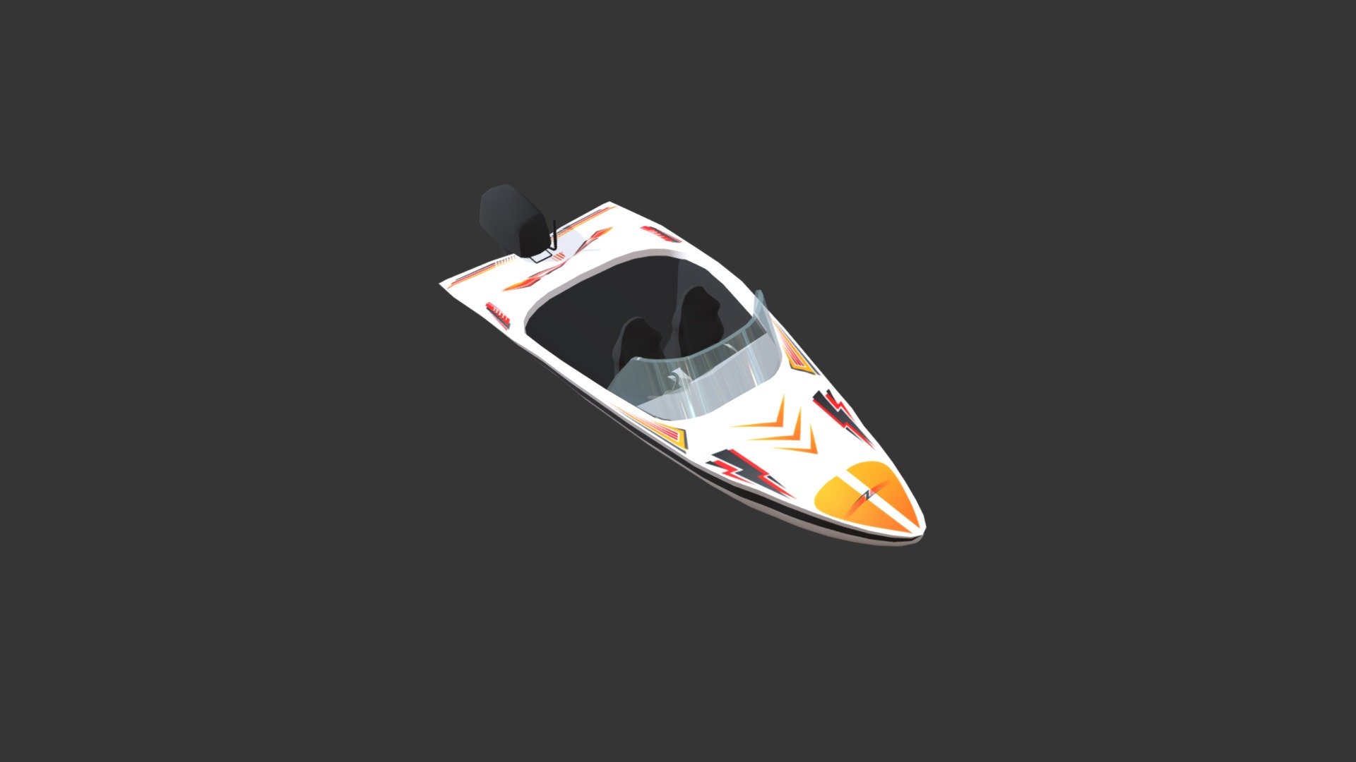 Traditional Speedboat Low polly - 3D model by Falo Project ...