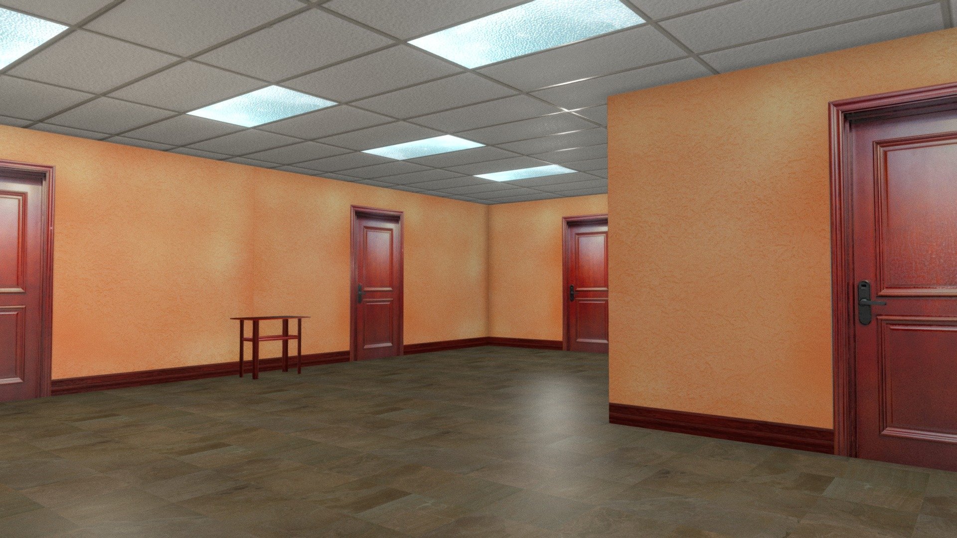Low Poly Simple Hallway Room - Download Free 3D model by jimbogies ...