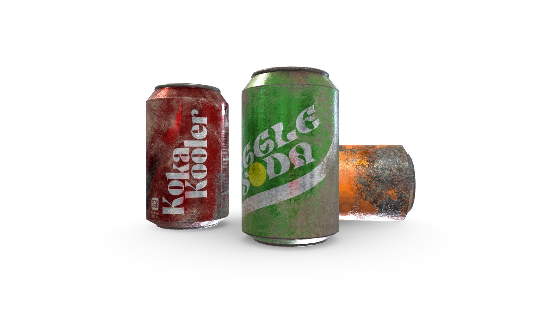 Rusted Soda Cans Rip-off - 3D model by anzuue [31e53a2] - Sketchfab