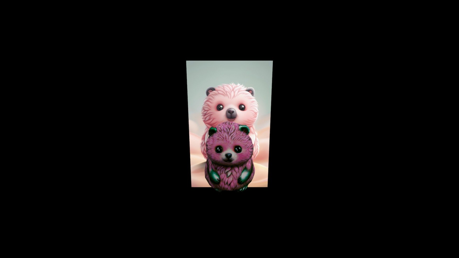 there is a small pink bear sitting on a pink bl - Download Free 3D ...